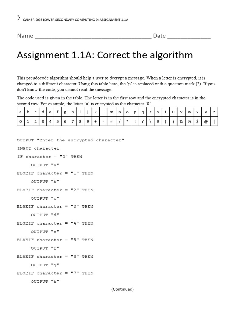 Assignment 1.1A Year 9 | PDF | Encryption | Cyberwarfare