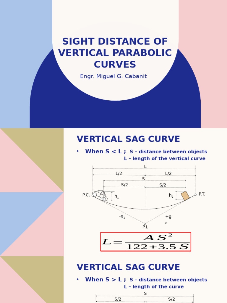 Vertical Sag Curve Sight Distance Analysis | PDF | Algebraic Geometry ...