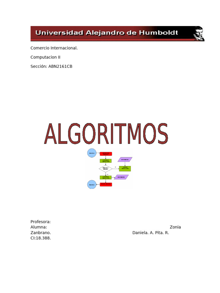 COMPUTACION 2 ALGORITMO | PDF | Algoritmos | Programación de computadoras
