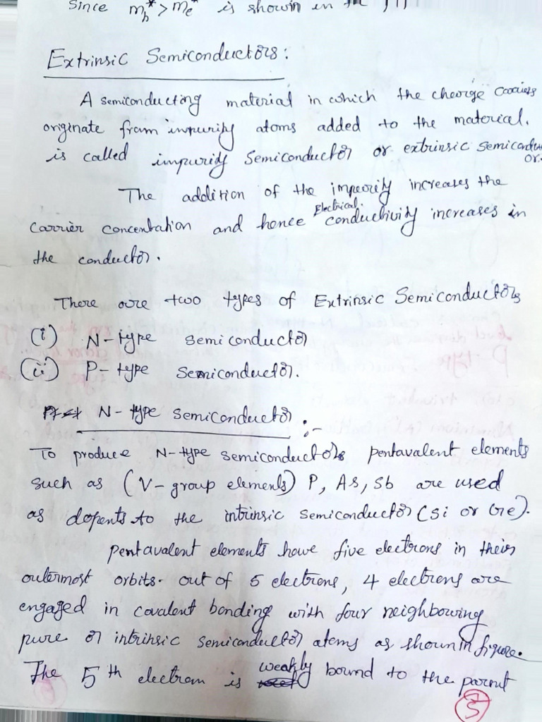 Extrinsic SC and Variation of Fermi Level With Temparature and Concentration | PDF