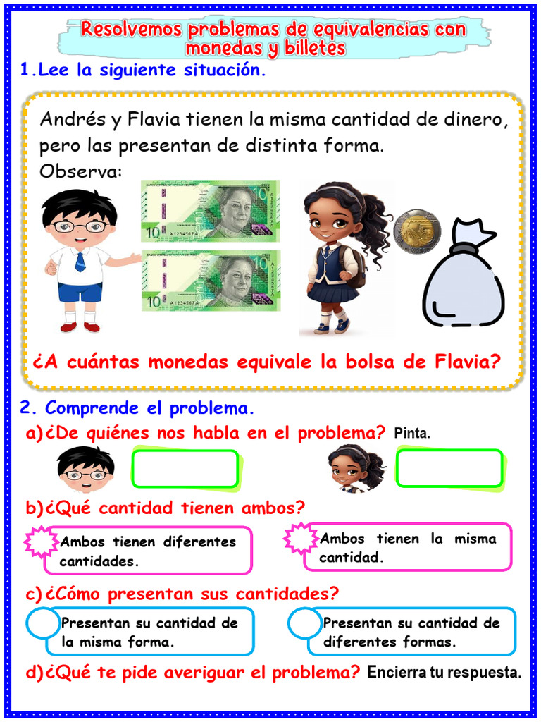 Problemas de Equivalencias Monetarias | PDF