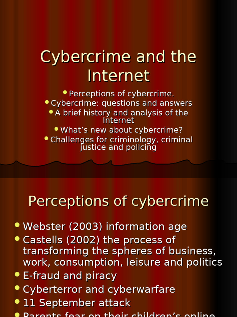Cybercrime and the Internet | PDF | Cybercrime | Internet