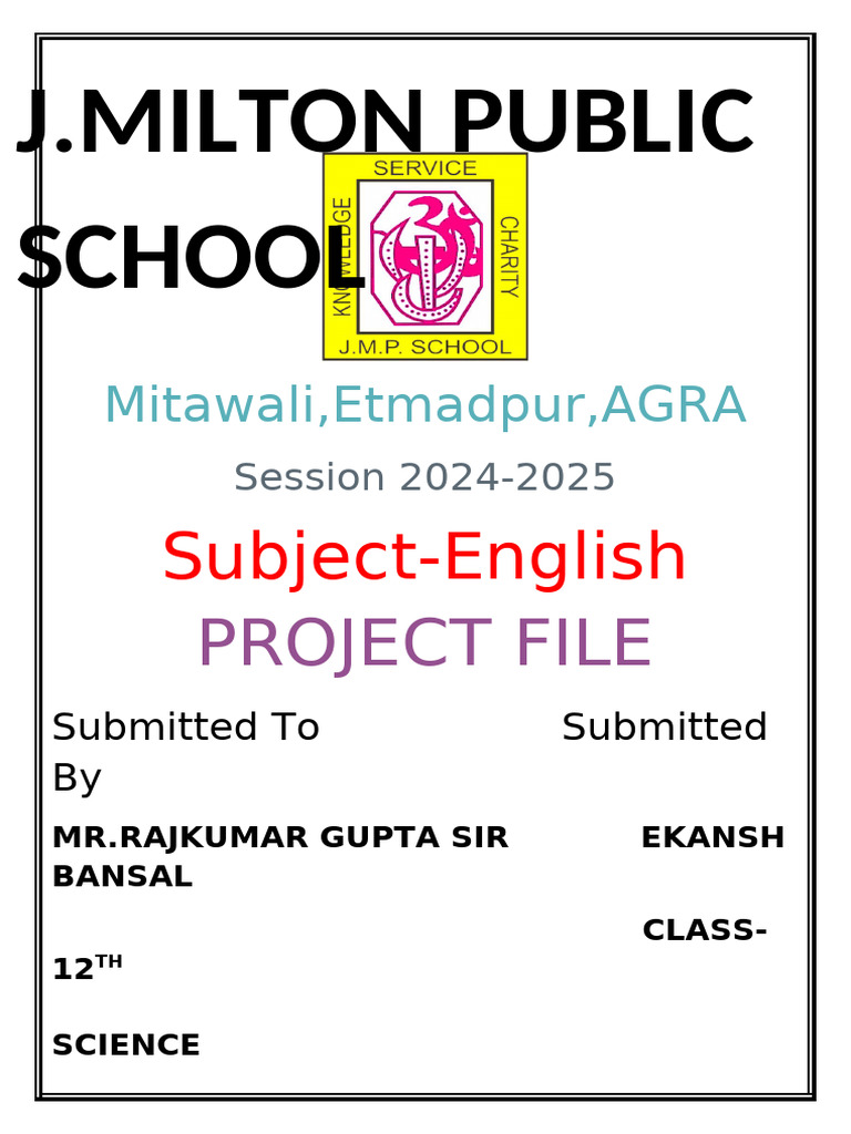 J. Milton Public School Project Files | PDF