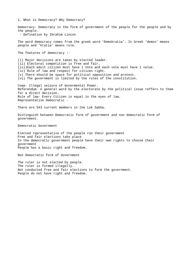 Civics Chapter 1 | PDF