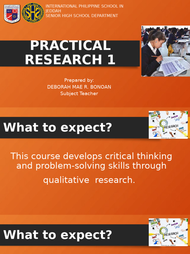 Practical Research 1 Subject Orientation | PDF