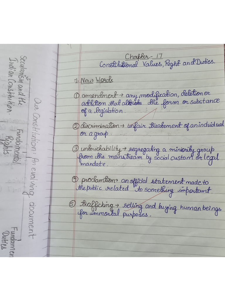CH 17 Constitution Values Right and Duties Social Science | PDF