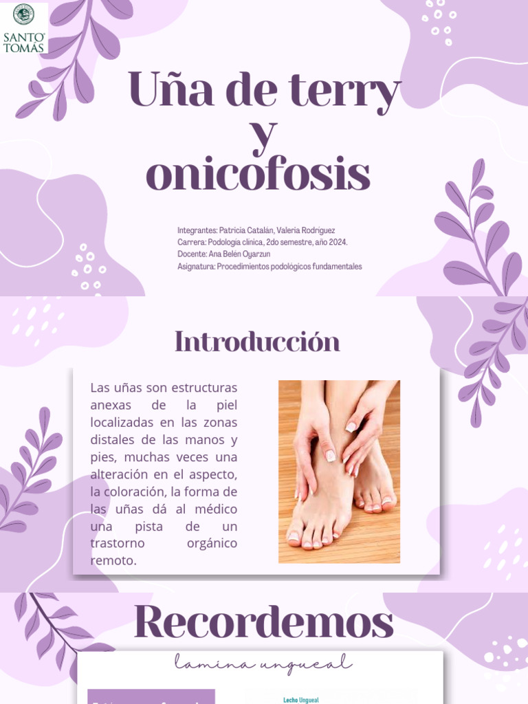 Uñas de Terry y Onicofosis: Causas y Tratamiento | PDF | Clavo ...