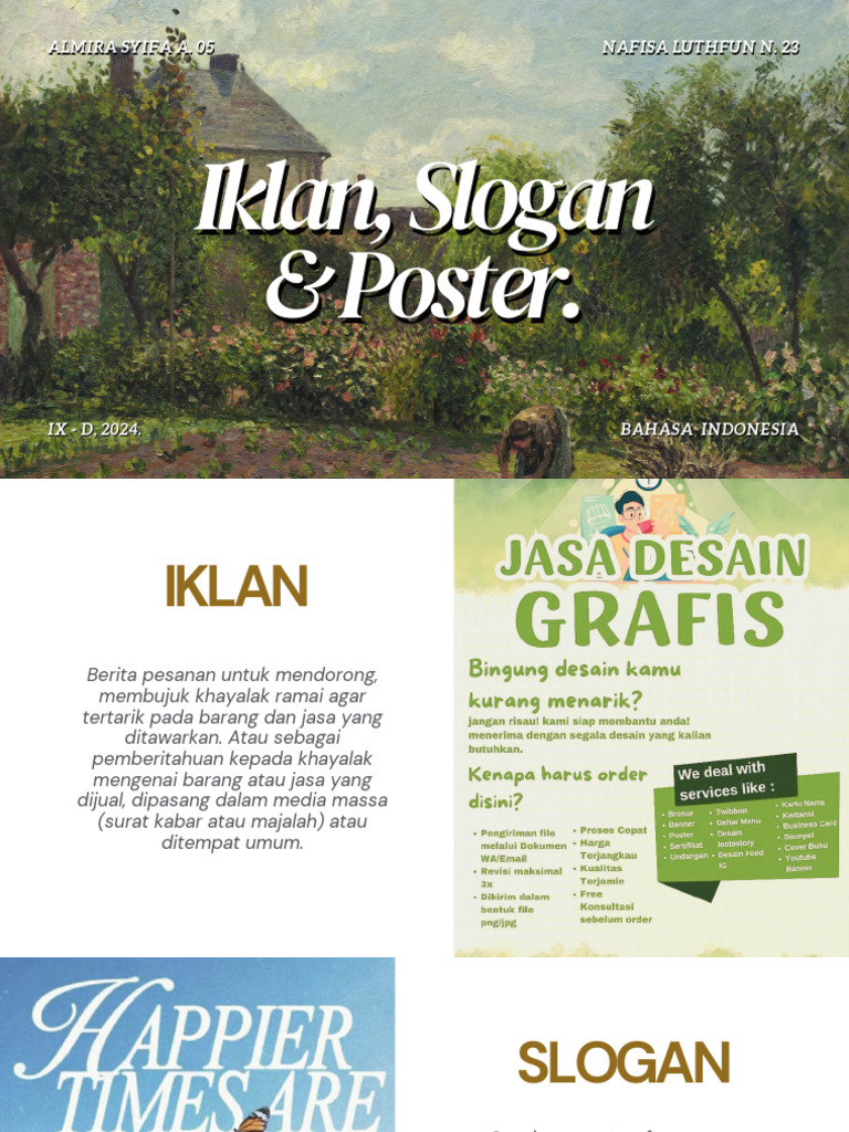 Ciri dan Tujuan Iklan Slogan Poster | PDF