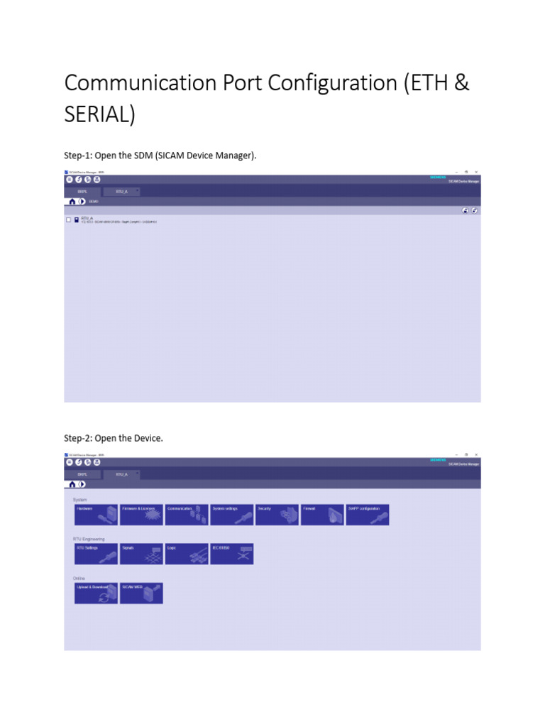 D_Communication Port Configuration | PDF