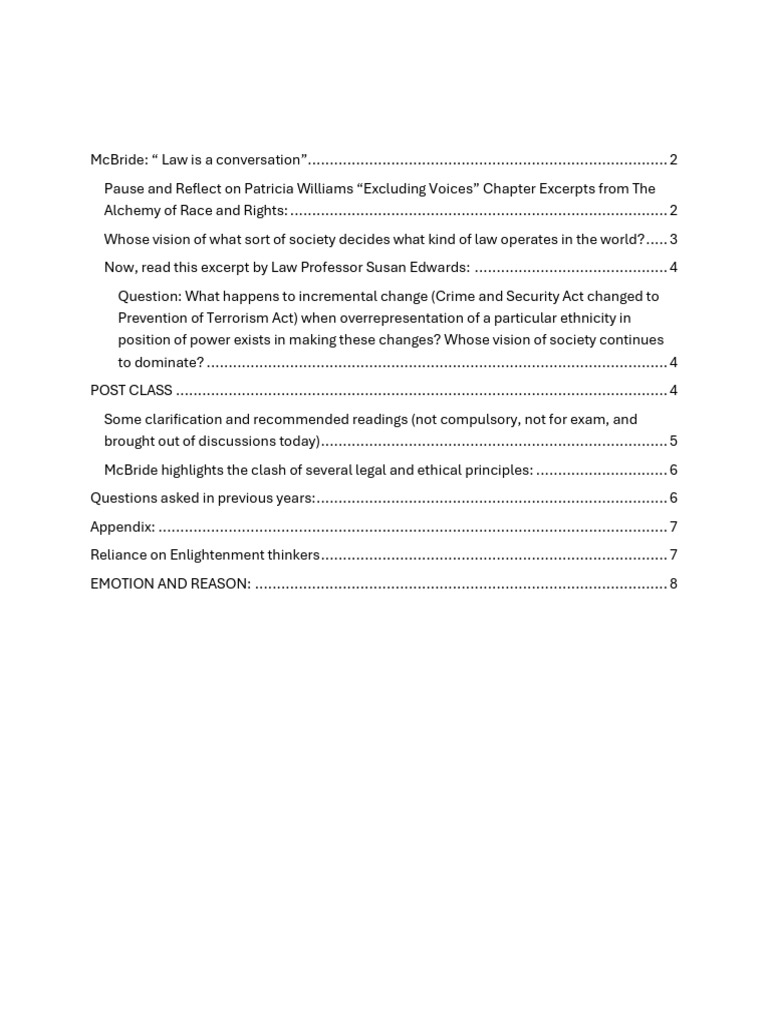 Class 1 McBride | PDF | Rationality | Reason