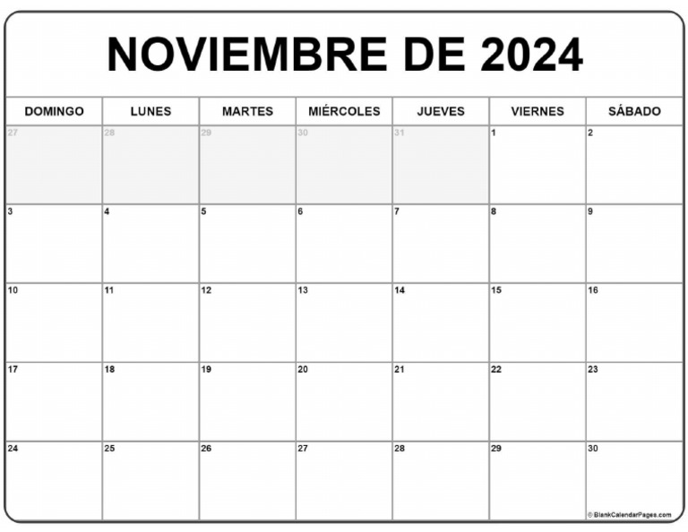 Calendario Noviembre | PDF