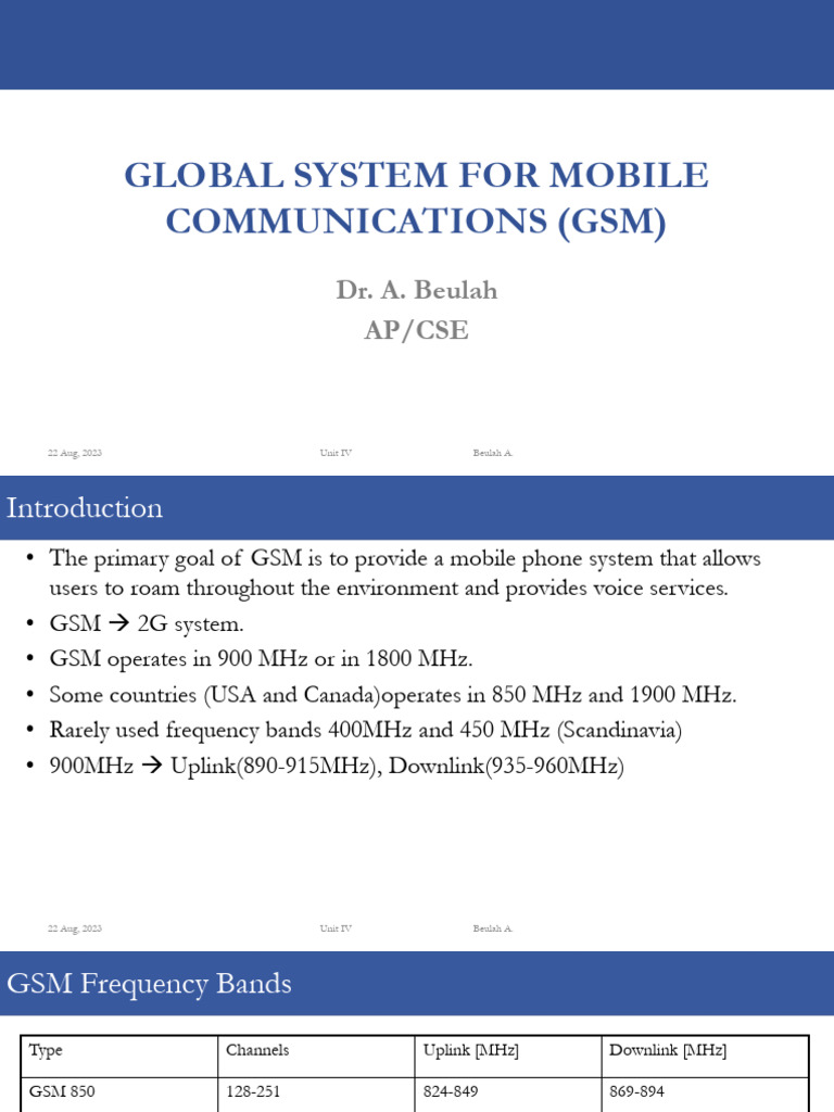 GSM Services, Architecture | PDF | Mobile Technology | Digital Technology