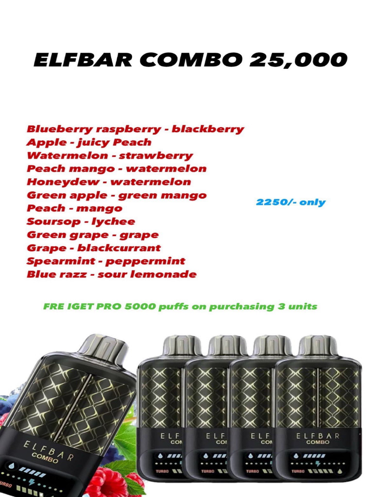 BLACK FRIDAY SALE - Elfbar Combo 25k Puffs - Elfbar Malaysian Flavors ...