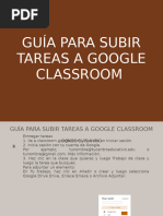 TUTORIAL - Adjuntar Tarea en Google Classroom | PDF