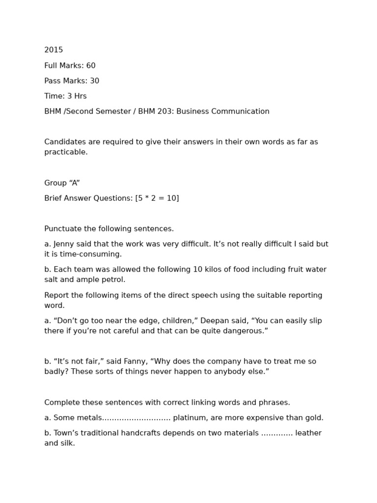 BHM Tu Paper | PDF | Communication | Nonverbal Communication