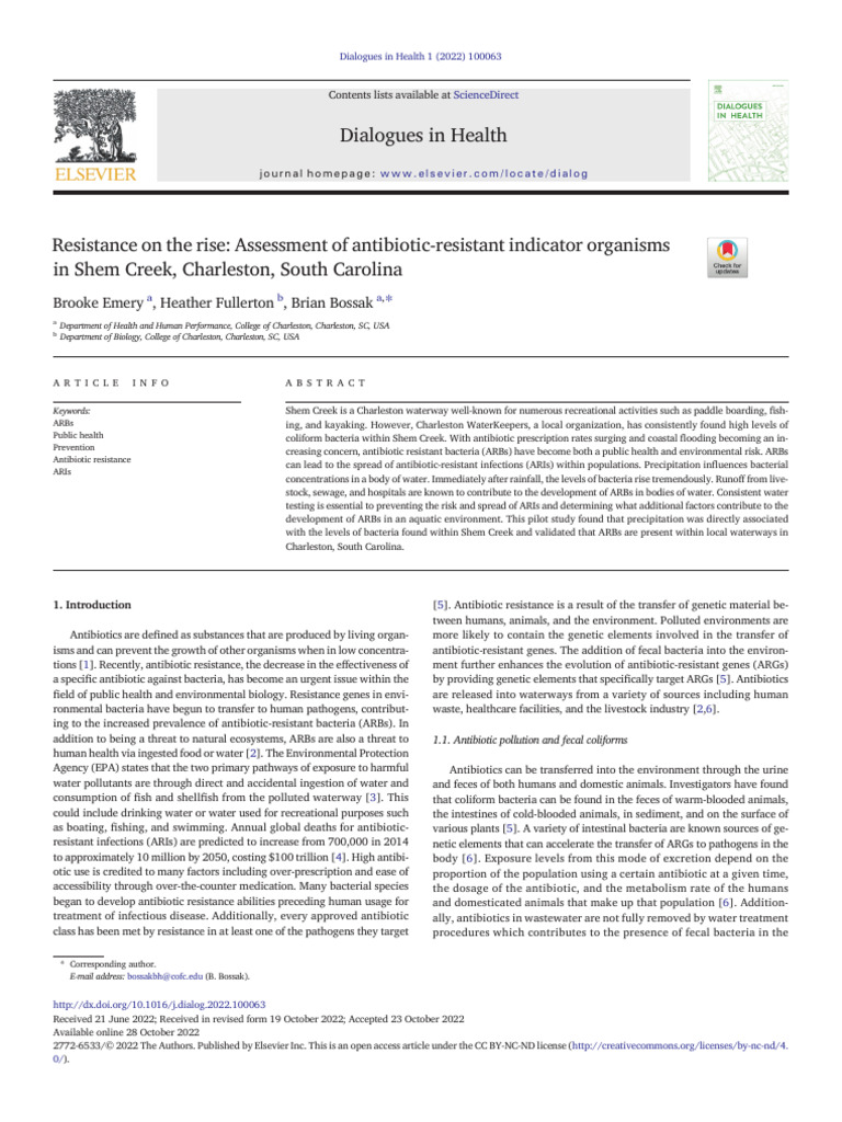 Resistance on the rise: Assessment of antibiotic-resistant indicator ...