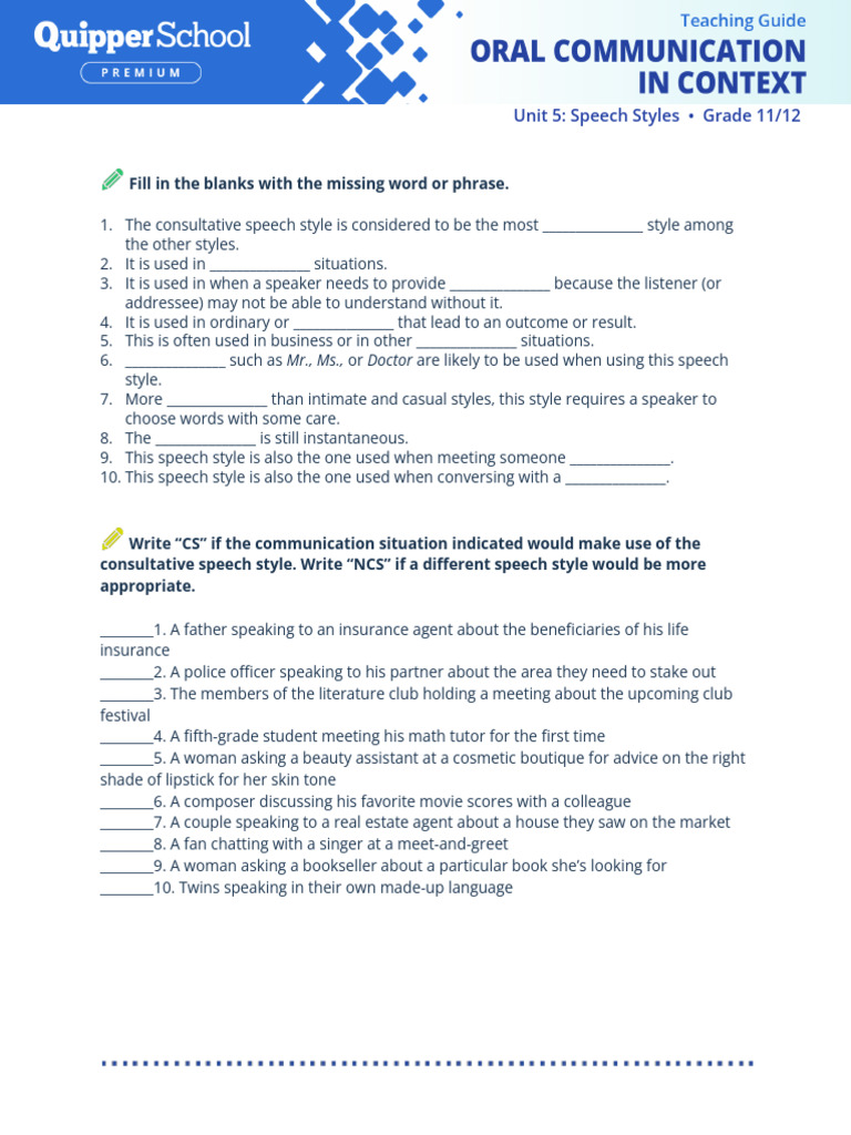 PDF (Texts) - Oral Communication - Unit 5 - Lesson 3 - Consultative ...