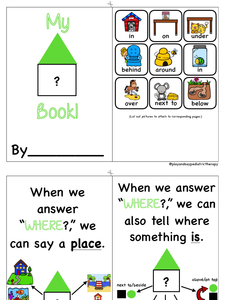 My Where Book An Interactive Prepositions Activity | PDF