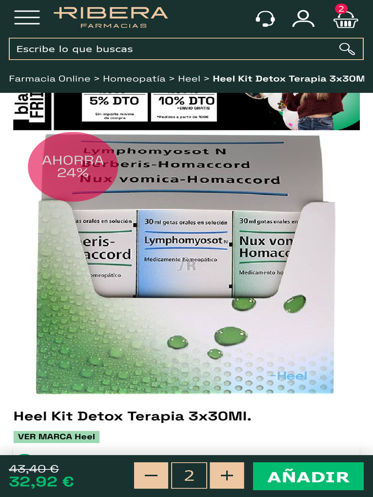 Heel Kit Detox Terapia 3x30Ml. Farmacia Ribera | PDF