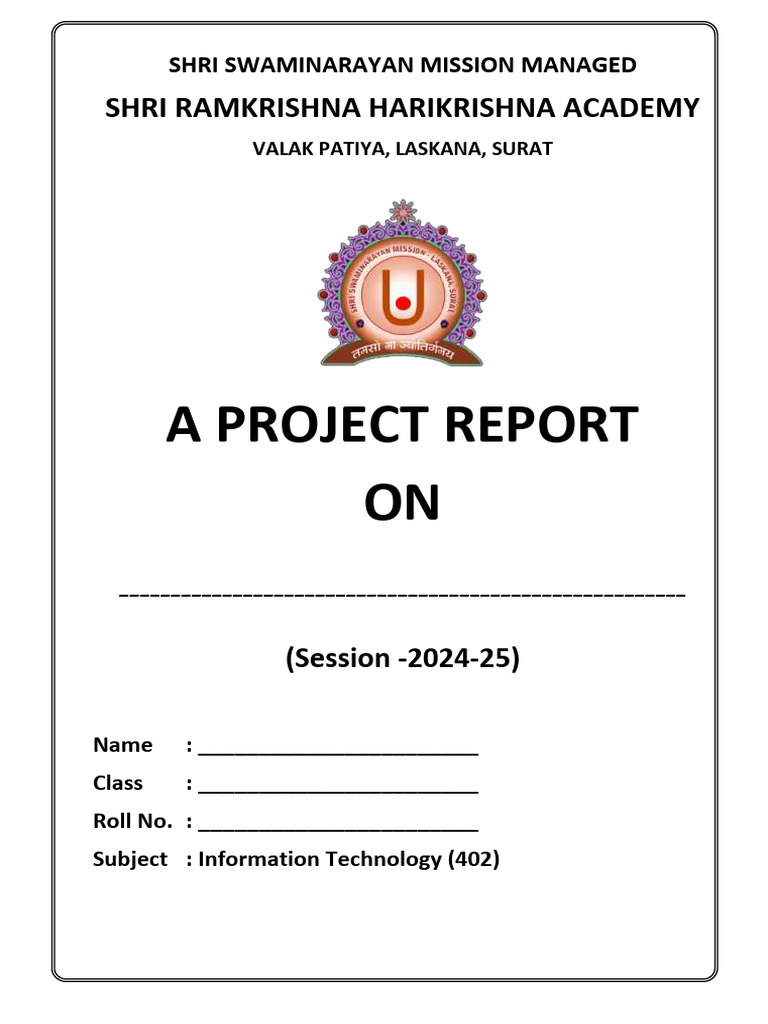 Project Certificate for IT Class X | PDF