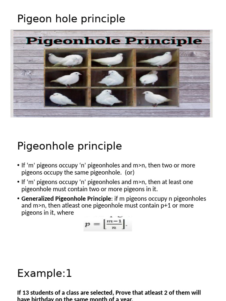 Understanding the Pigeonhole Principle | PDF | Mathematical Concepts ...