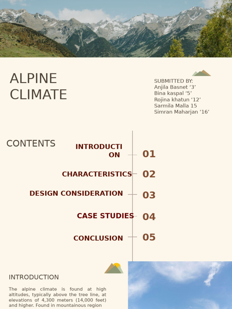 Group C Alpine Climate - 1 | PDF | Applied And Interdisciplinary ...