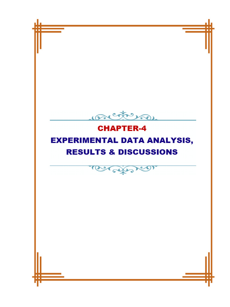 Chapter-4 Experimental Data Analysis, Results & Discussions | PDF ...