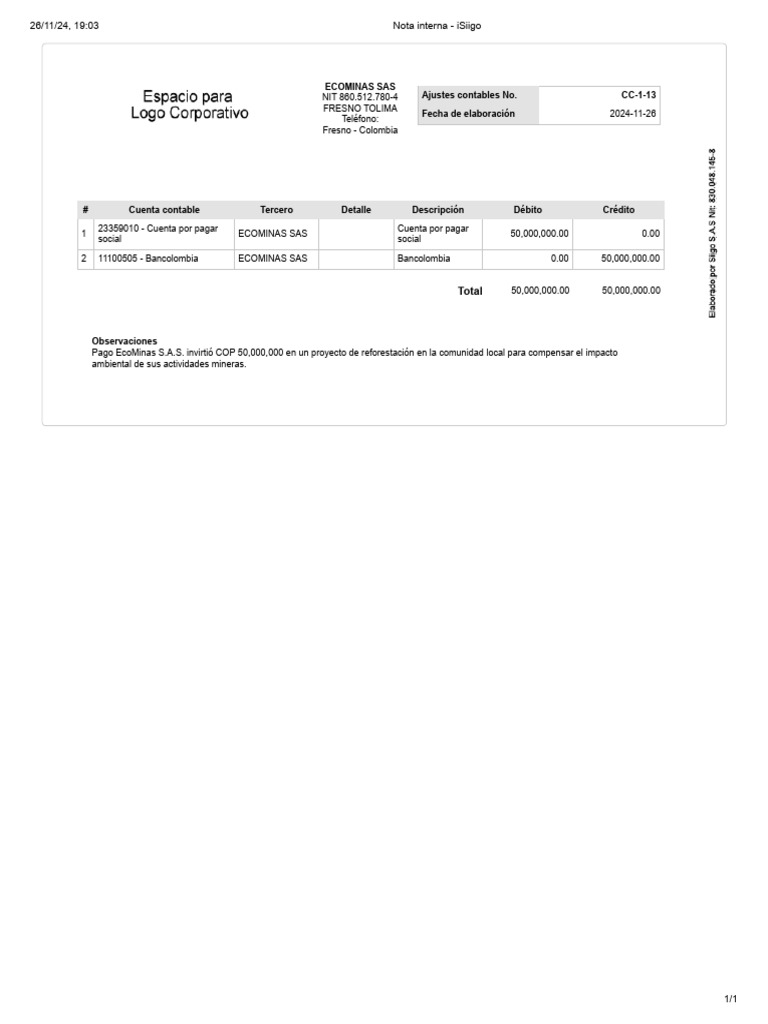 Ecominas CC1-13 | PDF