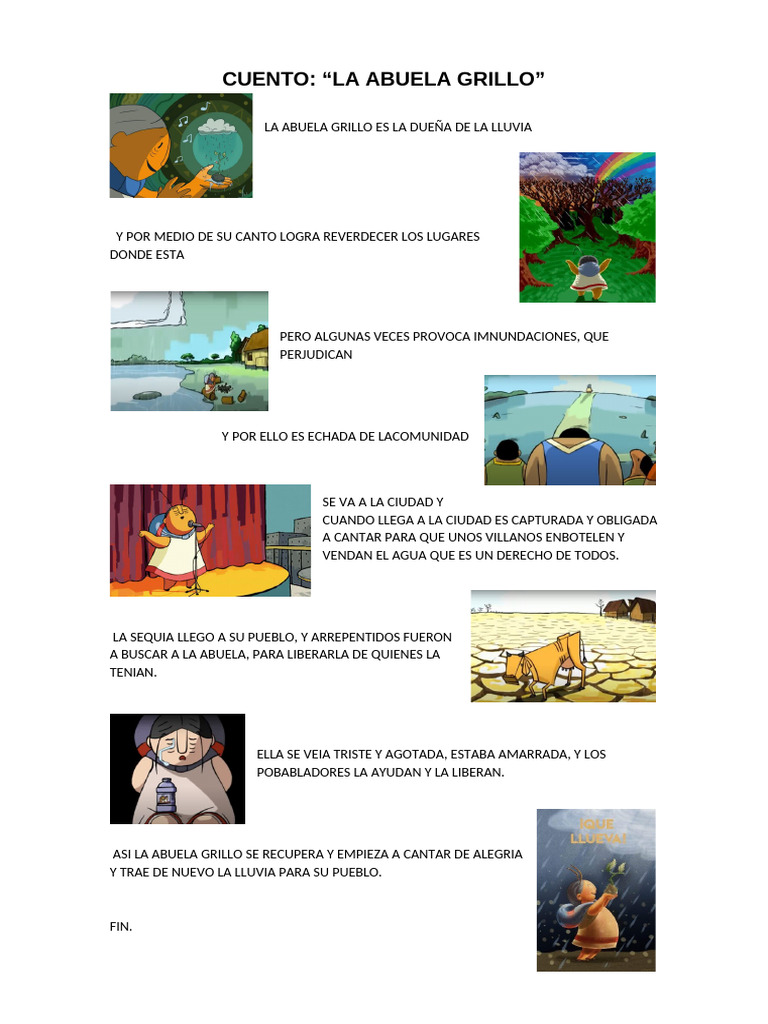 Cuento Abuela Grillo | PDF