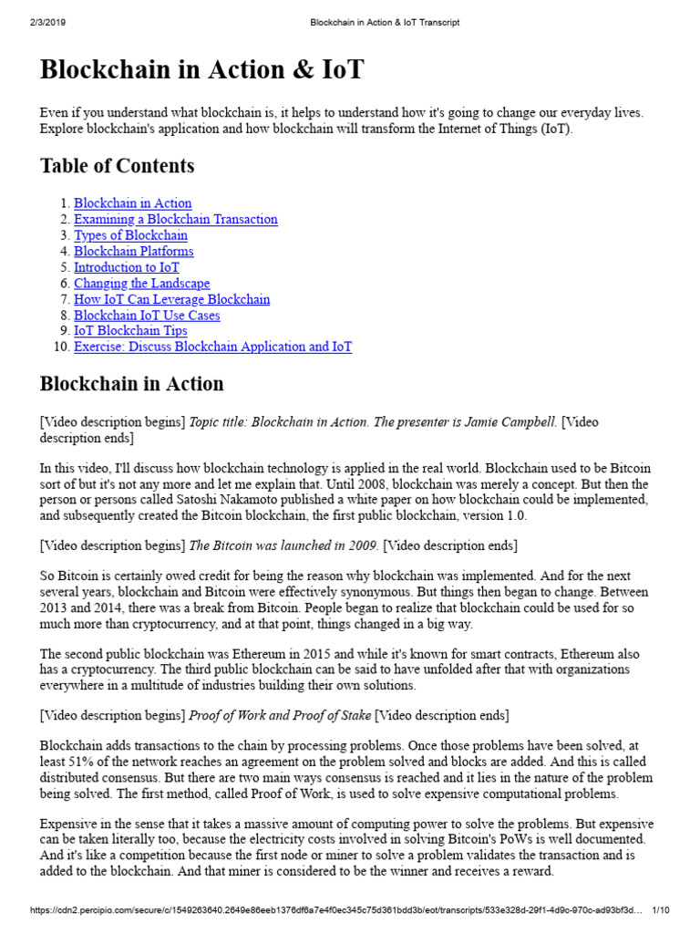 Blockchain & IoT for Tech Enthusiasts | PDF | Internet Of Things ...