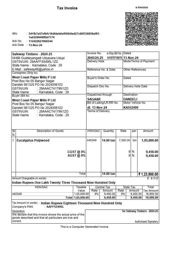 Tax Invoice | PDF | Payments | Taxes