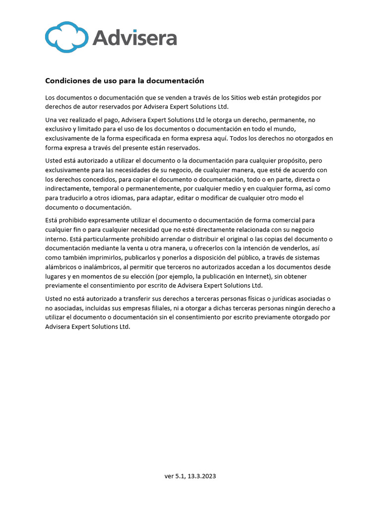 Condiciones de Uso para La Documentaci ES | PDF
