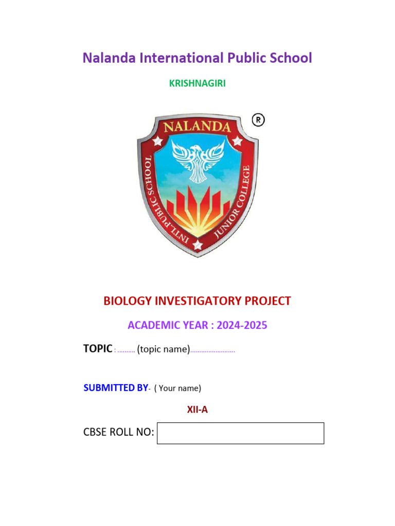 Bio Project 24-25 | PDF