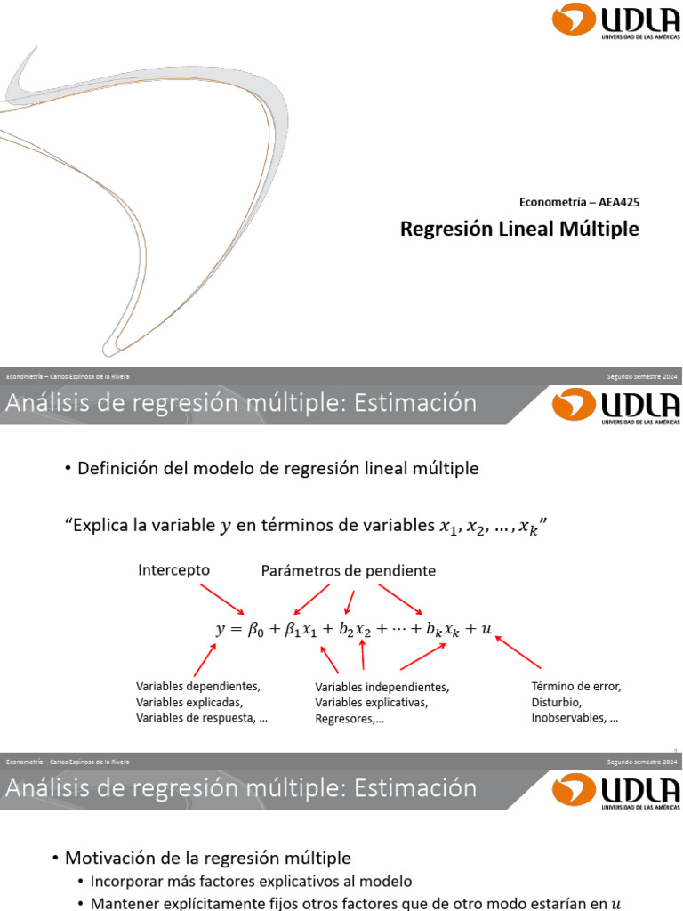 02 Regresión Multiple | PDF | Análisis de regresión | Regresión lineal