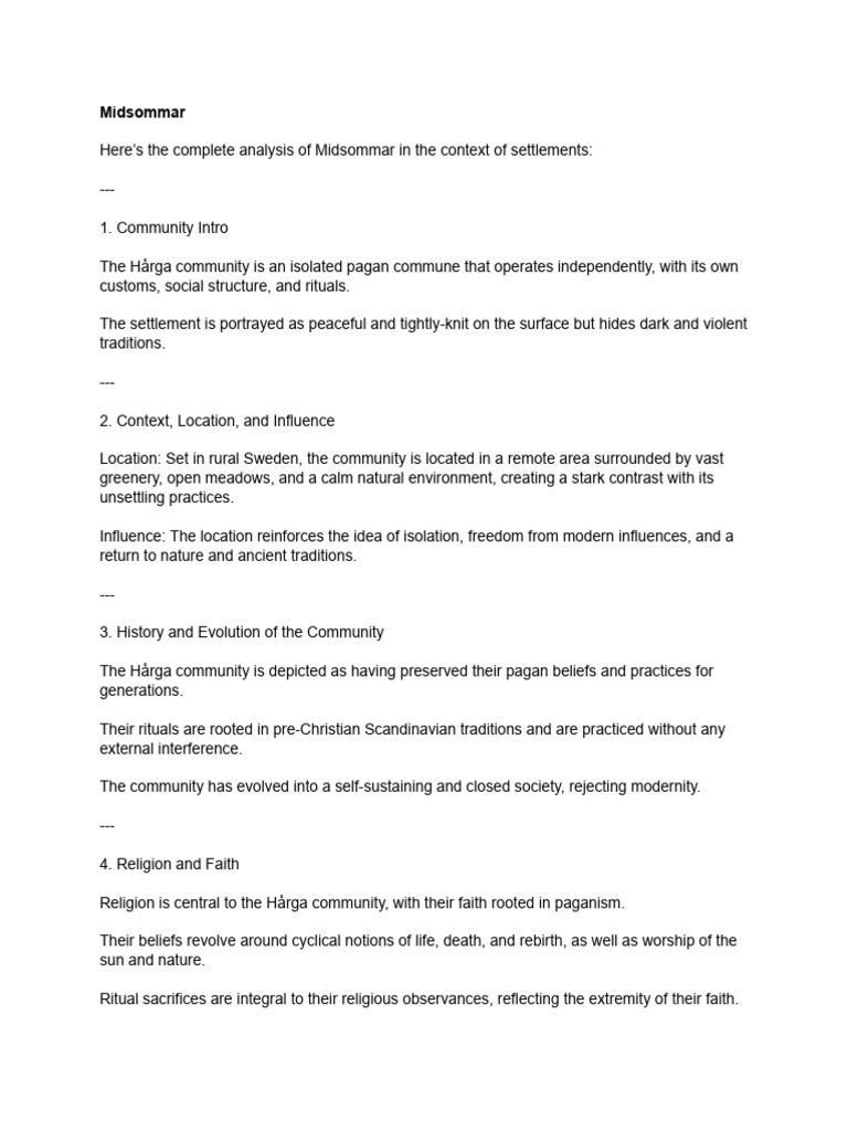 Midsommar | PDF | Rituals | Traditions