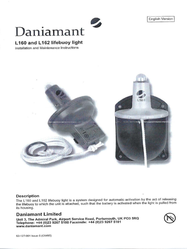 BOIAS Luz Sinalizadora NAO INTRINSECA Diamant L160 e L162 | PDF ...