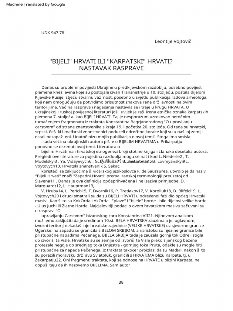 Bili Khorvaty Chy Karpatski Khorvaty | PDF