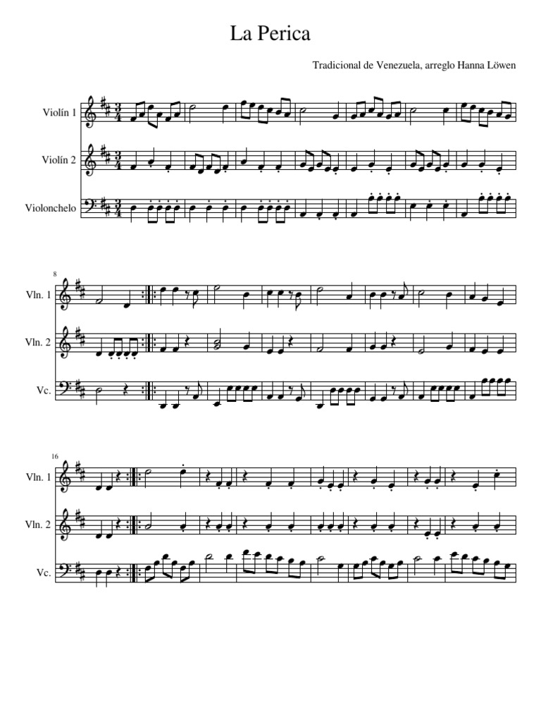La Perica Score | PDF