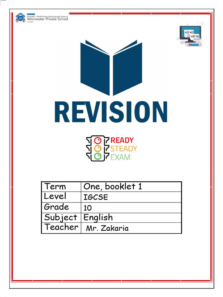 4EA1 - 01 - Que - 2019 Revision 1 Grade 10 Final Copy-1 | PDF