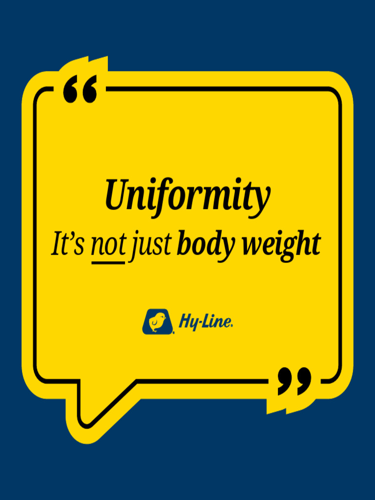 Uniformity - It's Not Just Body Weight | PDF