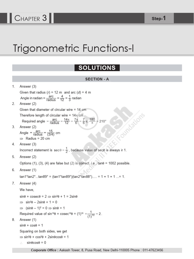 CLS ENG 24 25 XI Mat Target 2 Level 1 Chapter 3 | PDF | Angle | Elementary Geometry
