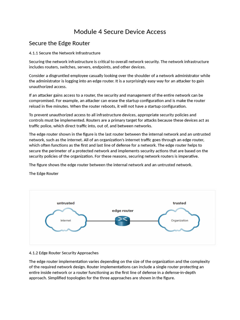 Module 4 Secure Device Access | PDF | Password | Secure Shell