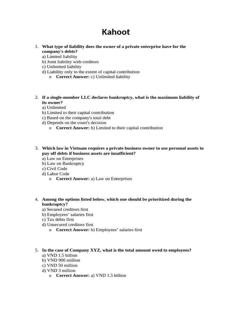 game kahoot law | PDF