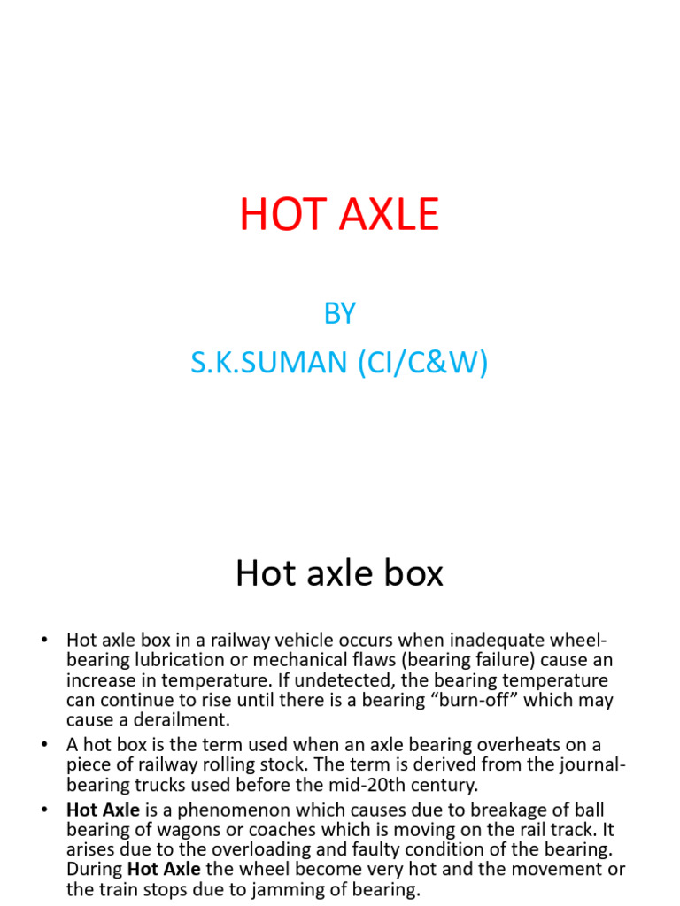 HOT AXLE | PDF | Bearing (Mechanical) | Wheel