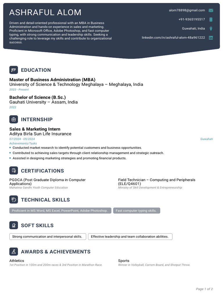 My Resume-6 | PDF | Business