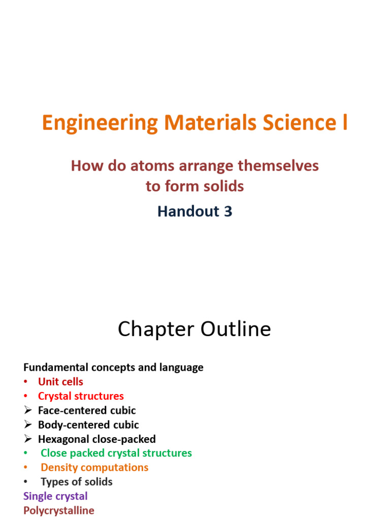 How Do Atoms Arrange Themselves To Form Solids 3 | PDF | Crystal ...