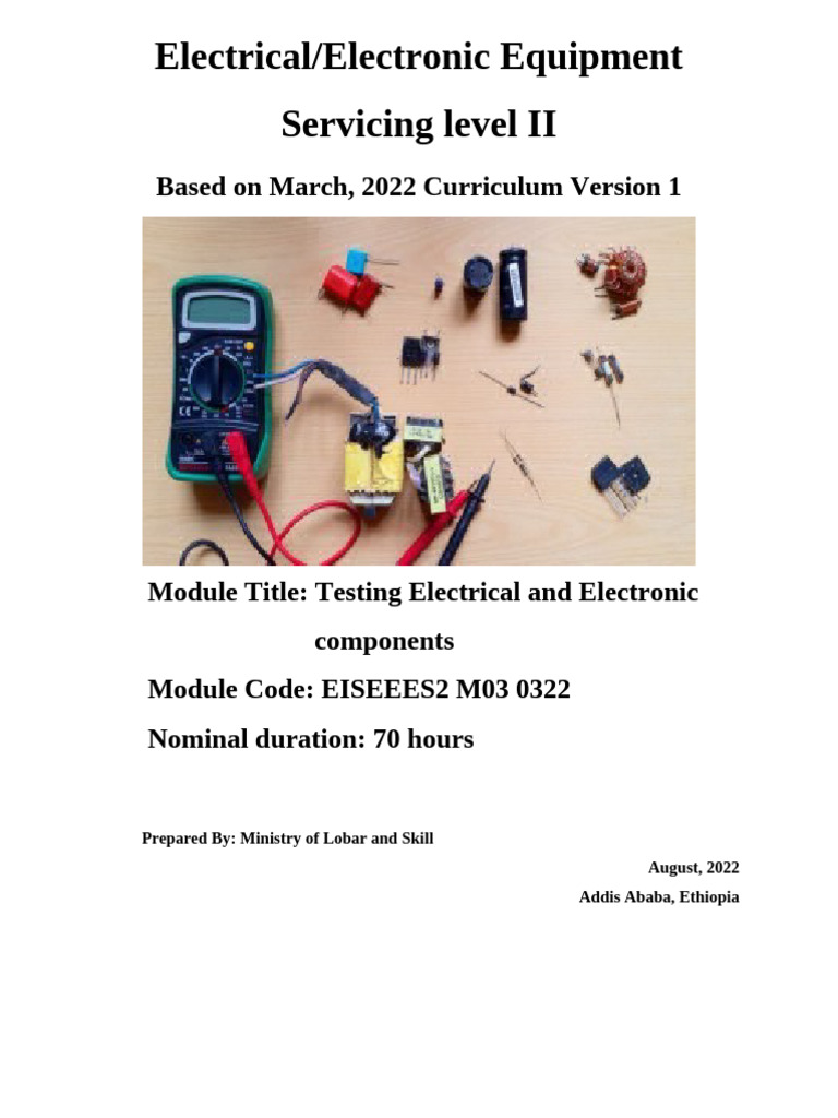 M03 Test Components | PDF | Electronic Component | Occupational Safety ...