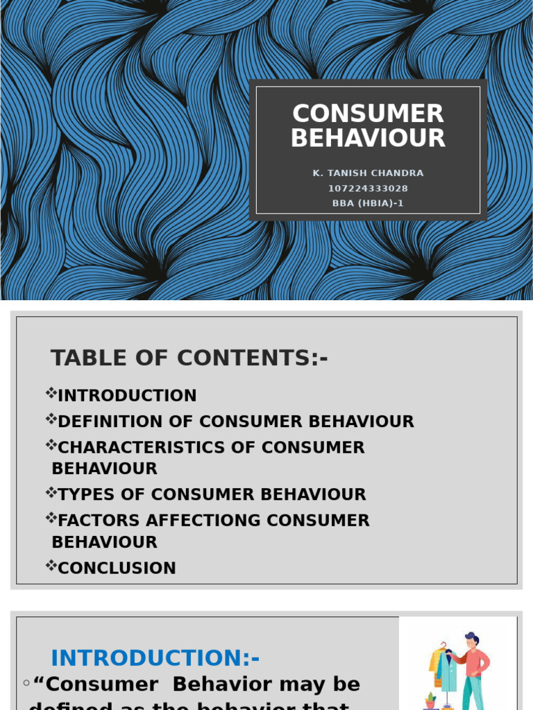 CONSUMER BEHAVIOUR | PDF | Behavior | Consumer Behaviour