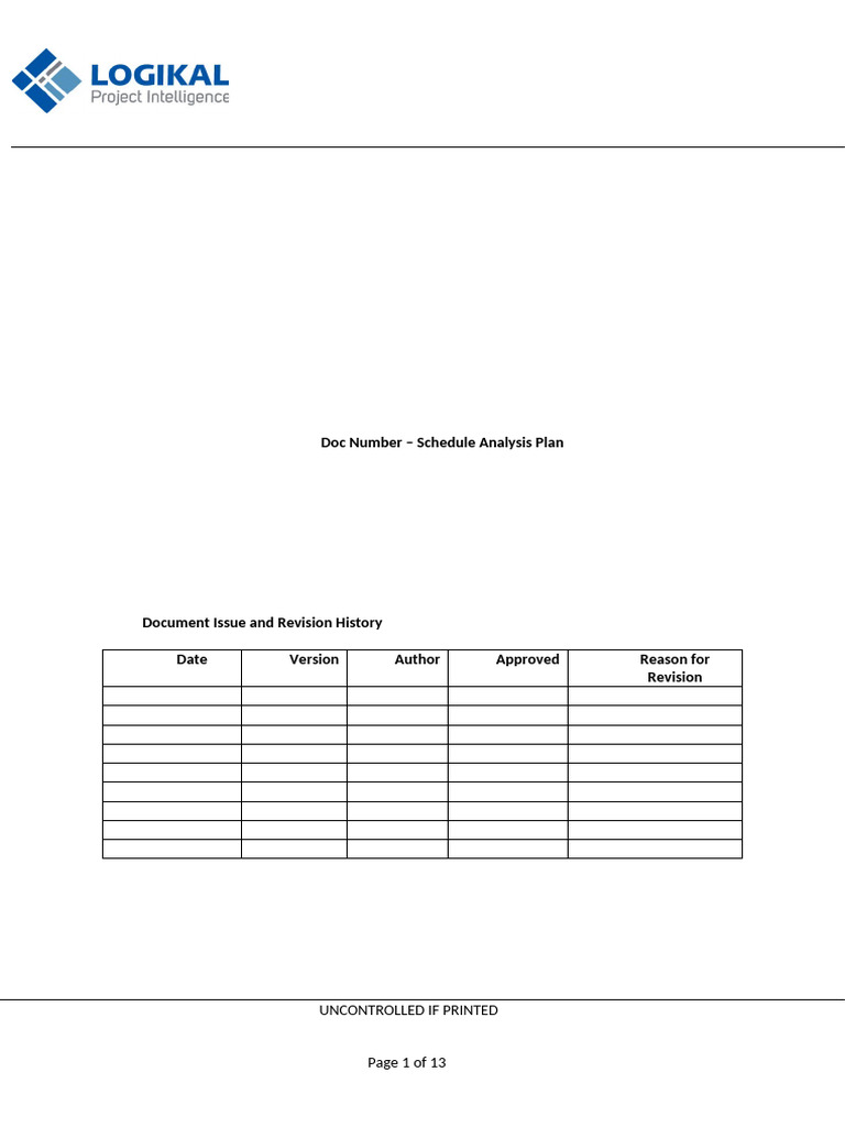 Project Schedule Analysis Process Guide | PDF | Risk | Project Management