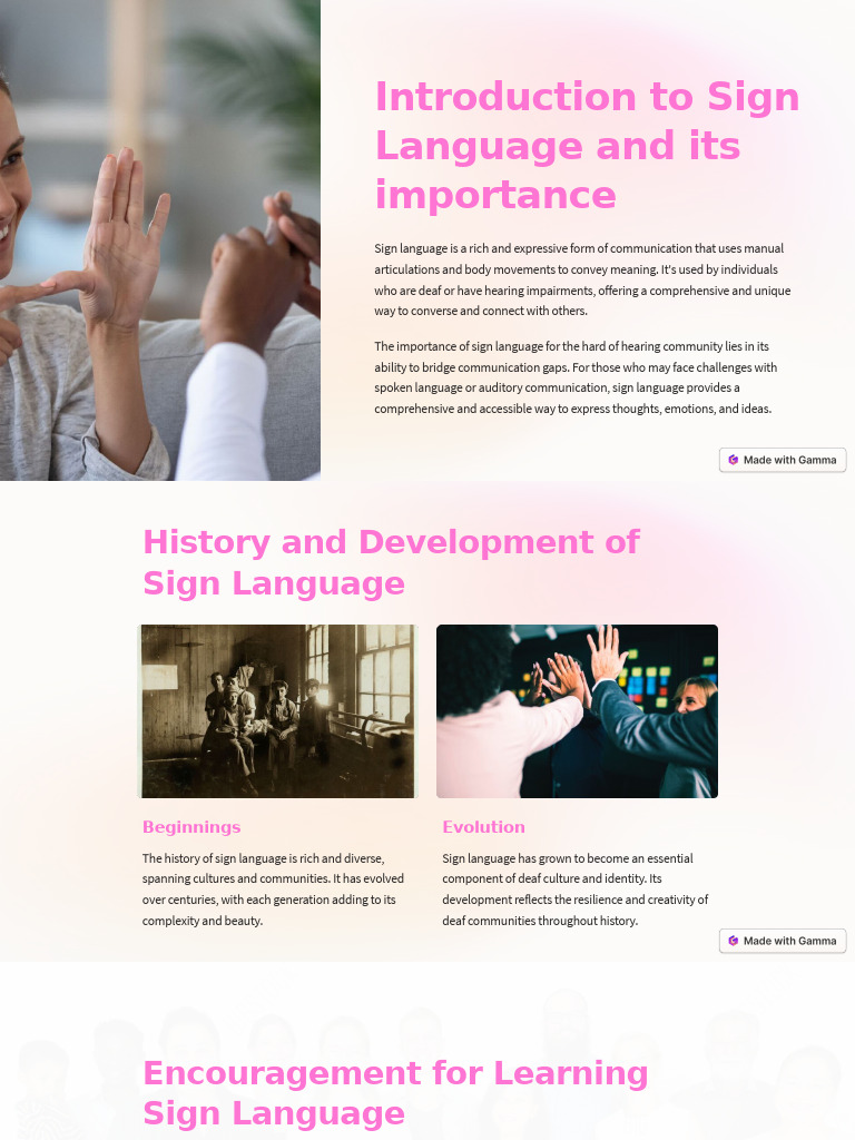 Introduction to Sign Language and Its Importance | PDF